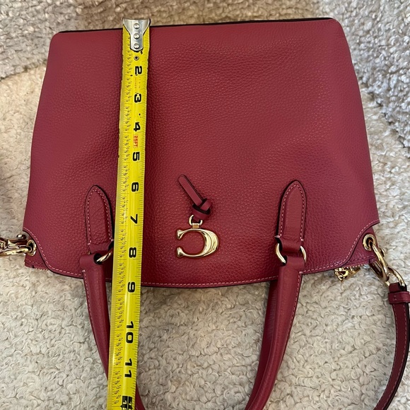 Coach | Bags | Coach Remi Pink Raspberry Colored Pebbled Leather ...